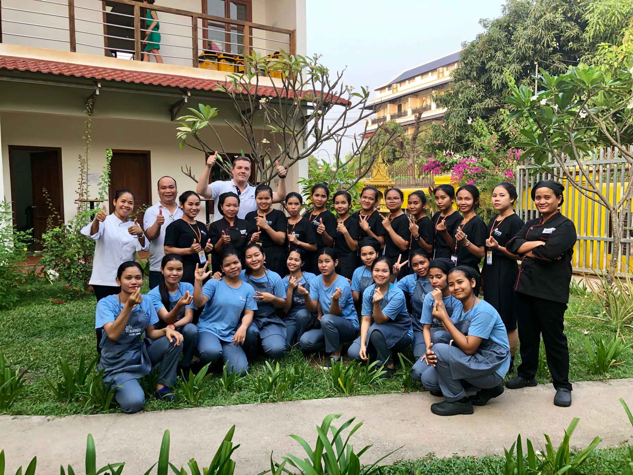 Training younger generation of bakers at Bayon School, Cambodia ...